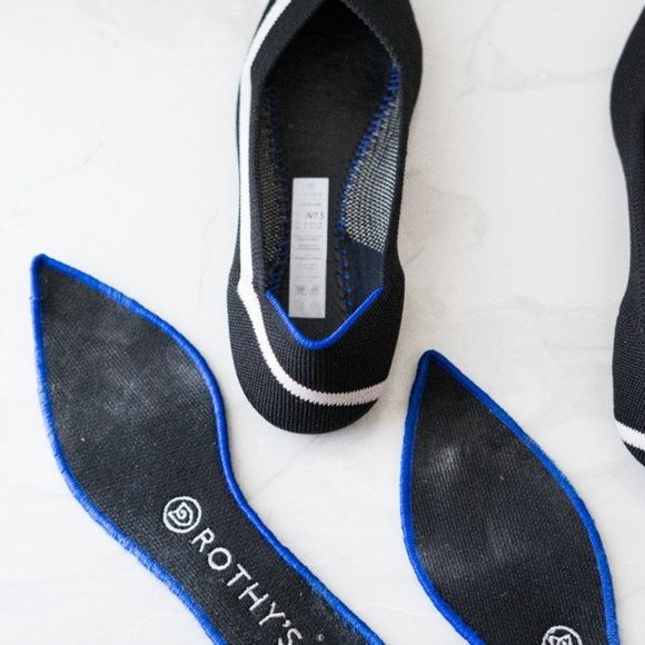 Rothy's | Shoes | Rothys The Point Stripe Black White Classic 75 | Poshmark